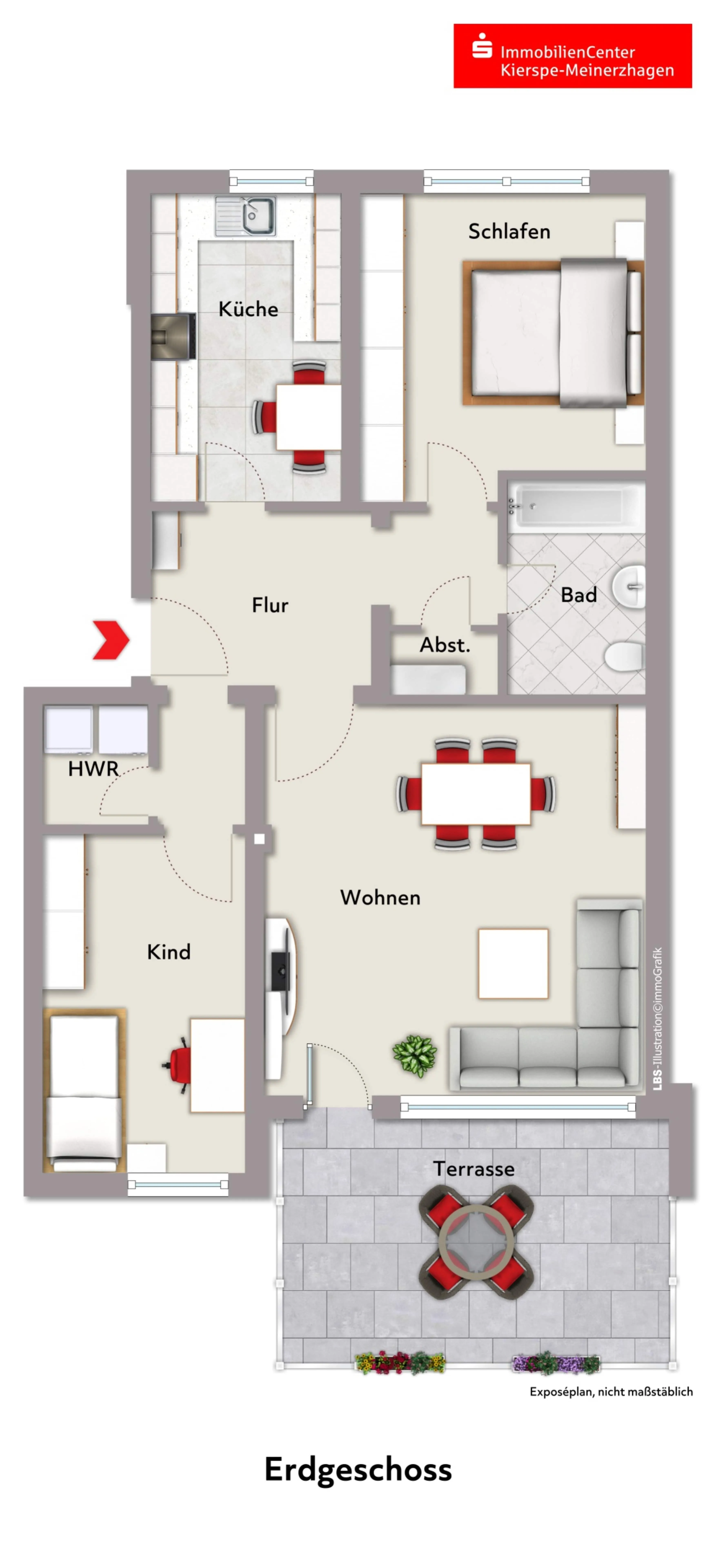 ++RESERVIERT++Moderne Wohnung mit großer Terrasse und Garage in ...